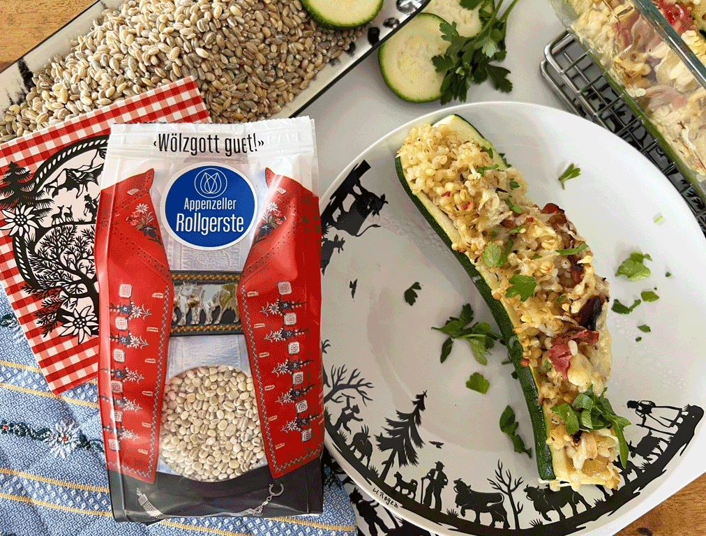 Gefüllte Zucchini mit Appenzeller Rollgerste - E. Zwicky AG